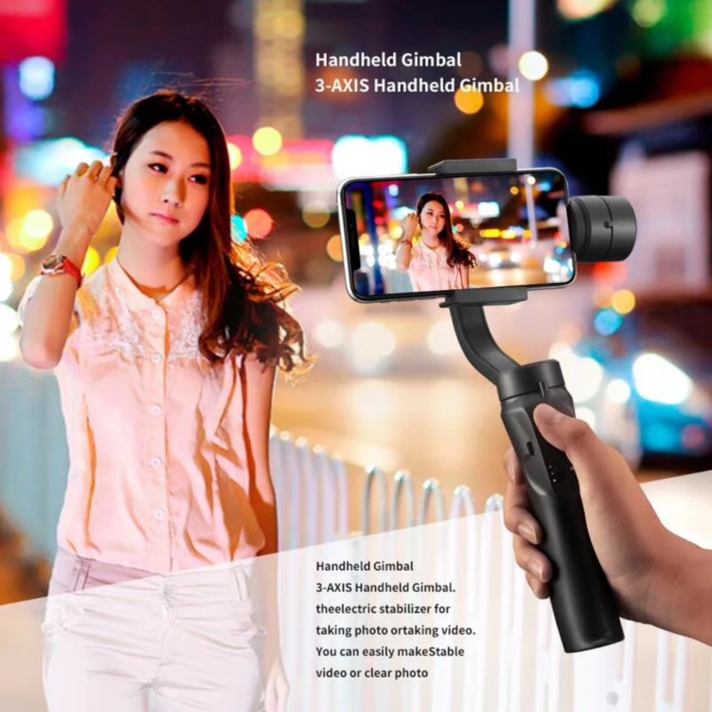 3-Axis Anti Shake Video Recording Stabilizer for Xiaomi iPhone ...