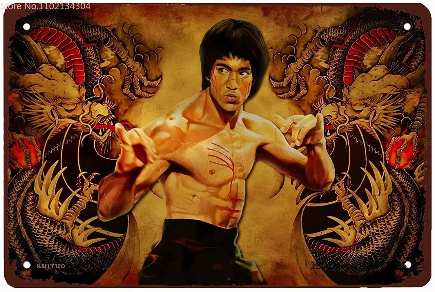 Tin-Sign-Bruce-Lee-Vintage-Metal-Tin-Sign-Retro-Poster-Design-for-Cafes ...