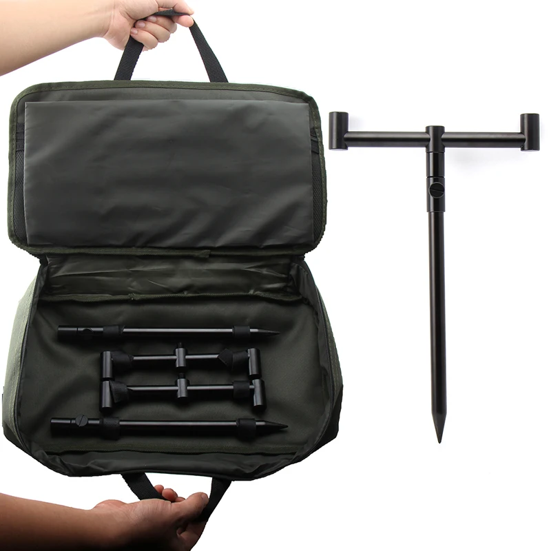 Carp-Fishing-Buzz-Bar-Set-With-Tackle-Bag-Bank-Sticks-With-2-3-Rod-Rest ...