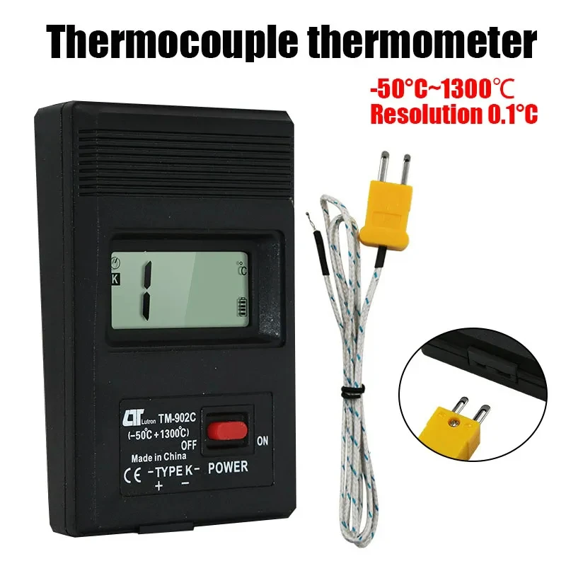 Detector-de-temperatura-Digital-LCD-tipo-TM-902C-K-term-metro ...