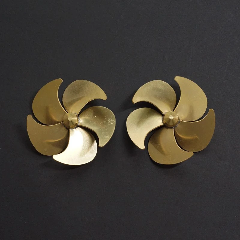 RC Boat Dia 45mm Shaft Hole 3mm 5-Blade Paddle Copper Positive Negaitve ...
