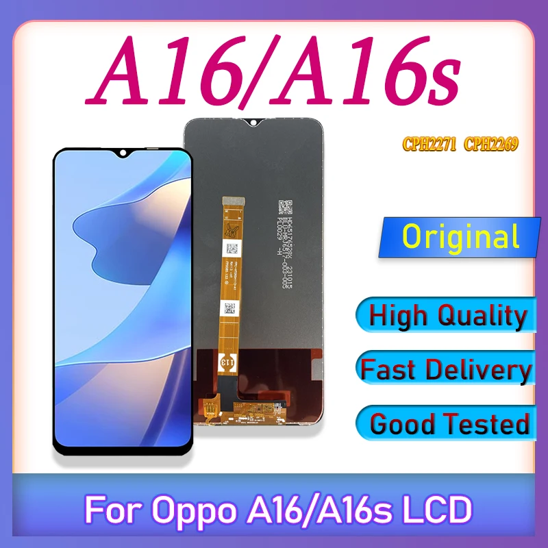 Original-6-52-For-Oppo-A16-LCD-Display-CPH2269-Touch-Screen-Digitizer-Assembly-Replacement-For ...