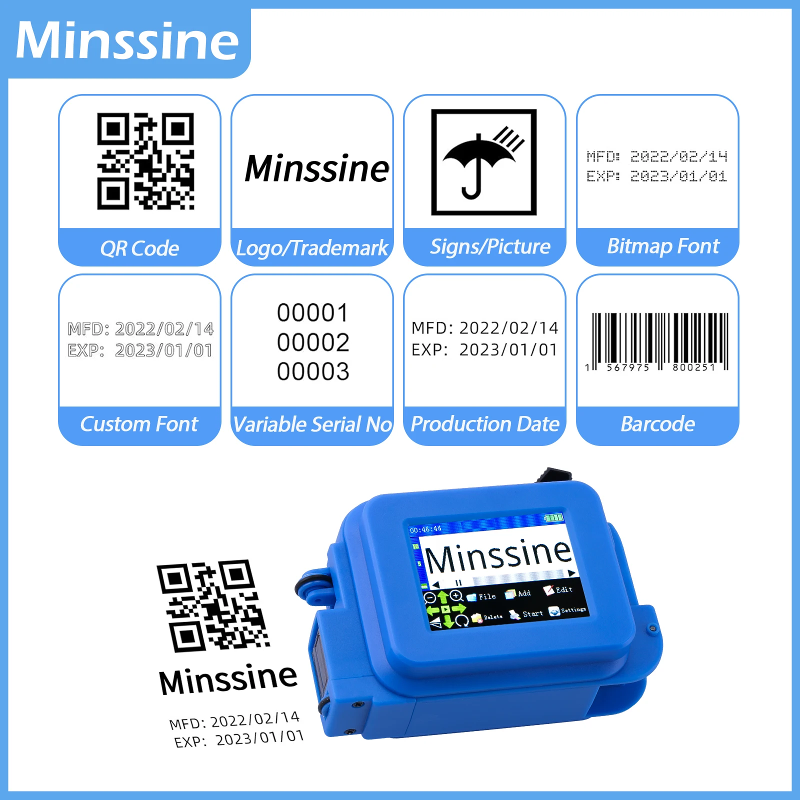 12-7mm-Nozzle-Mini-Handheld-Inkjet-Printer-QR-Barcode-Batch-Date-Number ...