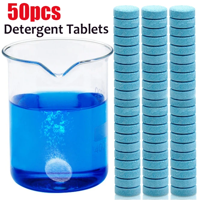 50-Concentrated-Tablets-Detergent-Car-Windshield-Cleaning-Effervescent ...