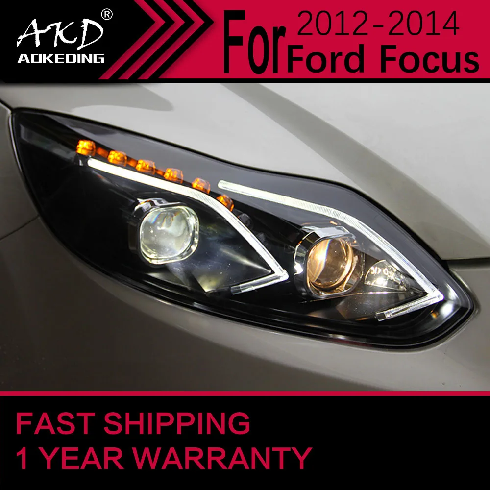 Car-Lights-for-Ford-Focus-LED-Headlight-2012-2014-Head-Lamp-Drl ...