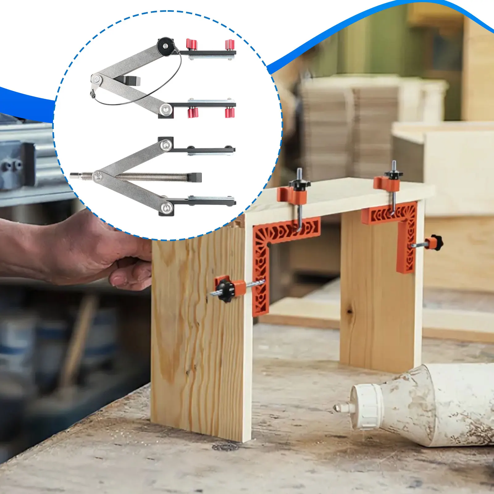 Woodworking Panel Clamp 4 Way Pressure Panel Clamp Portable Splicing ...