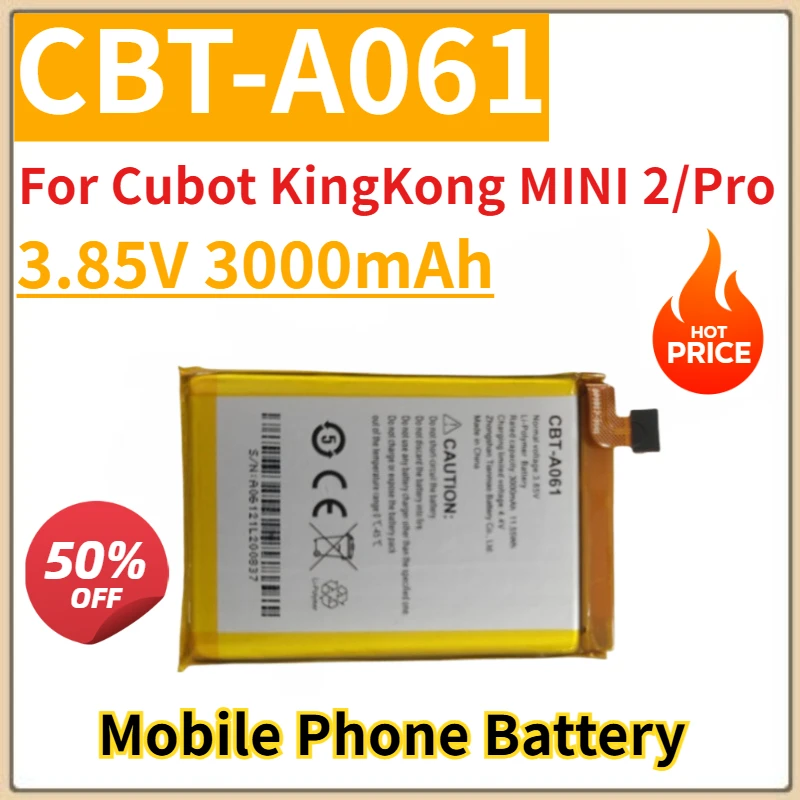 New Replacement Mobile Phone Battery 3.85V 3000mAh CBT-A061 for Cubot ...