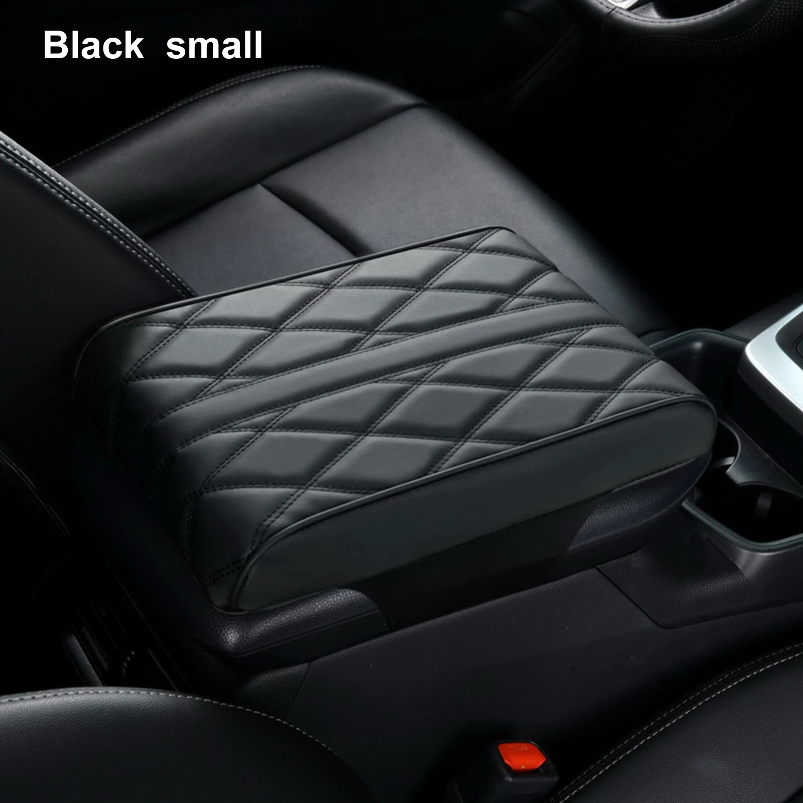 Wave-Embroider-PU-Leather-Car-Armrest-Mat-Center-Console-Arm-Rest ...