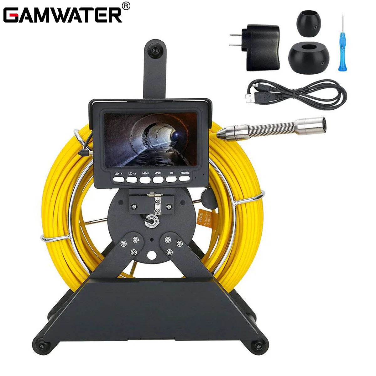 4-3-inch-Sewer-Pipe-Inspection-Camera-4500mah-with-Battery-IP68-1000TVL ...