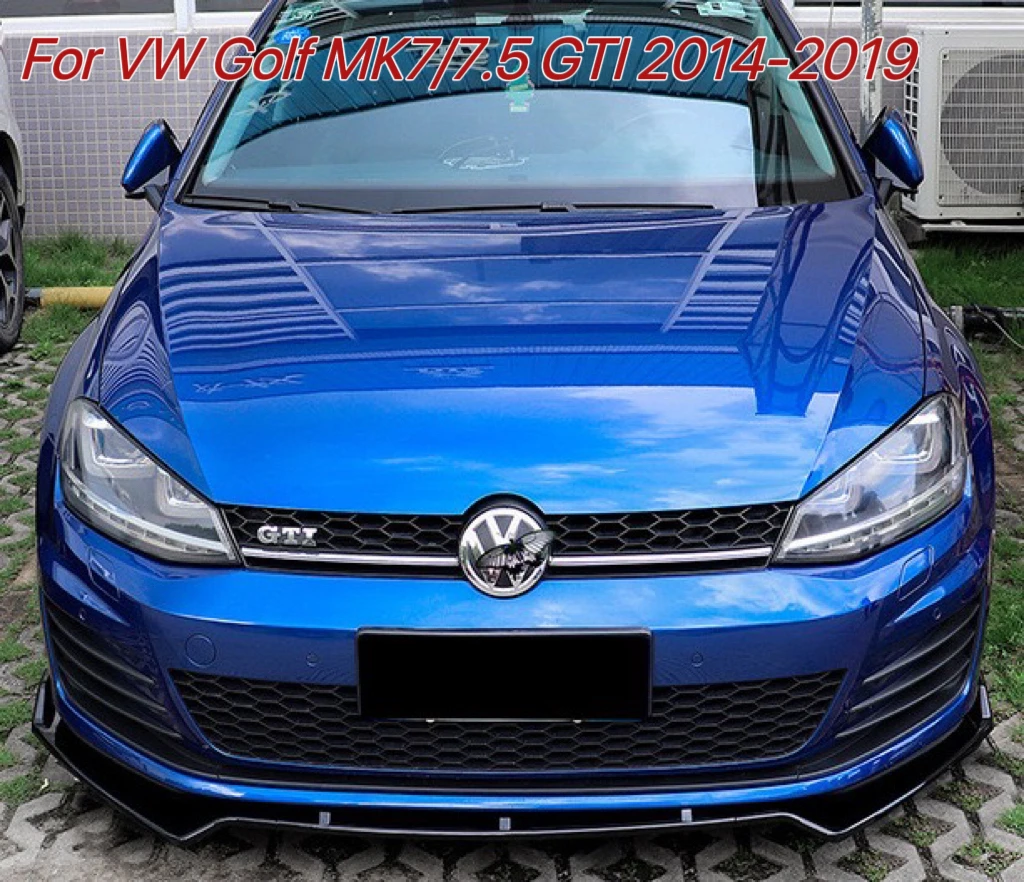 Carbon-Fiber-Look-Black-Front-Bumper-Splitter-Lip-Diffuser-Spoiler-For ...