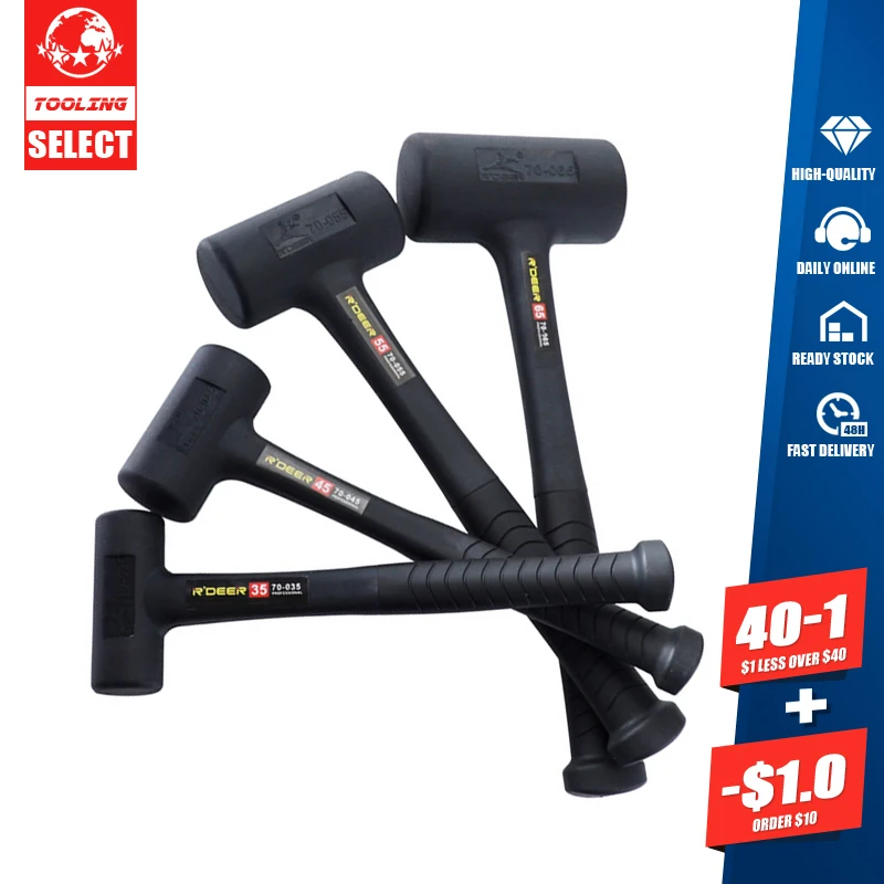 Shockproof-Hammer-Rubber-Wear-resistant-Anti-skid-Hammer-Round-Head-No ...