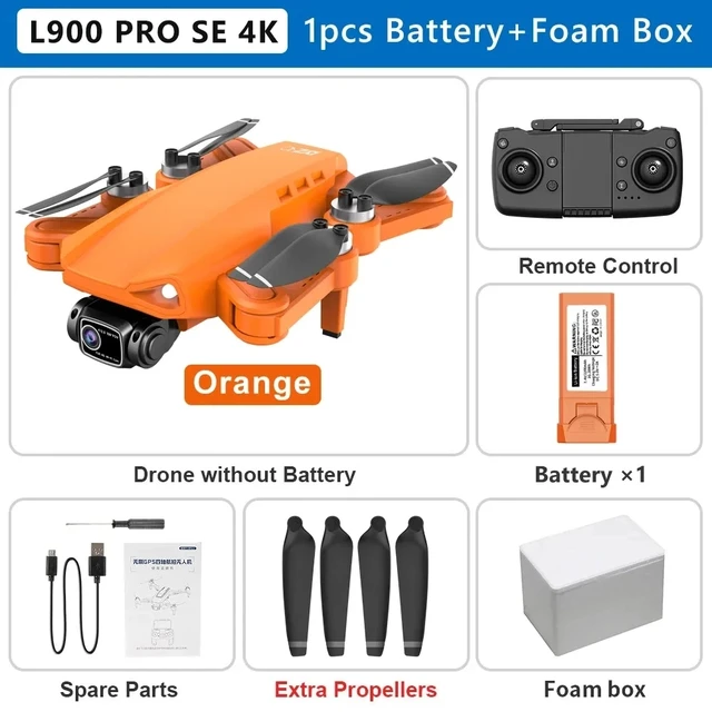 L900 Pro SE MAX GPS Drone 4K Professional Dual HD Camera 5G FPV 360 ...