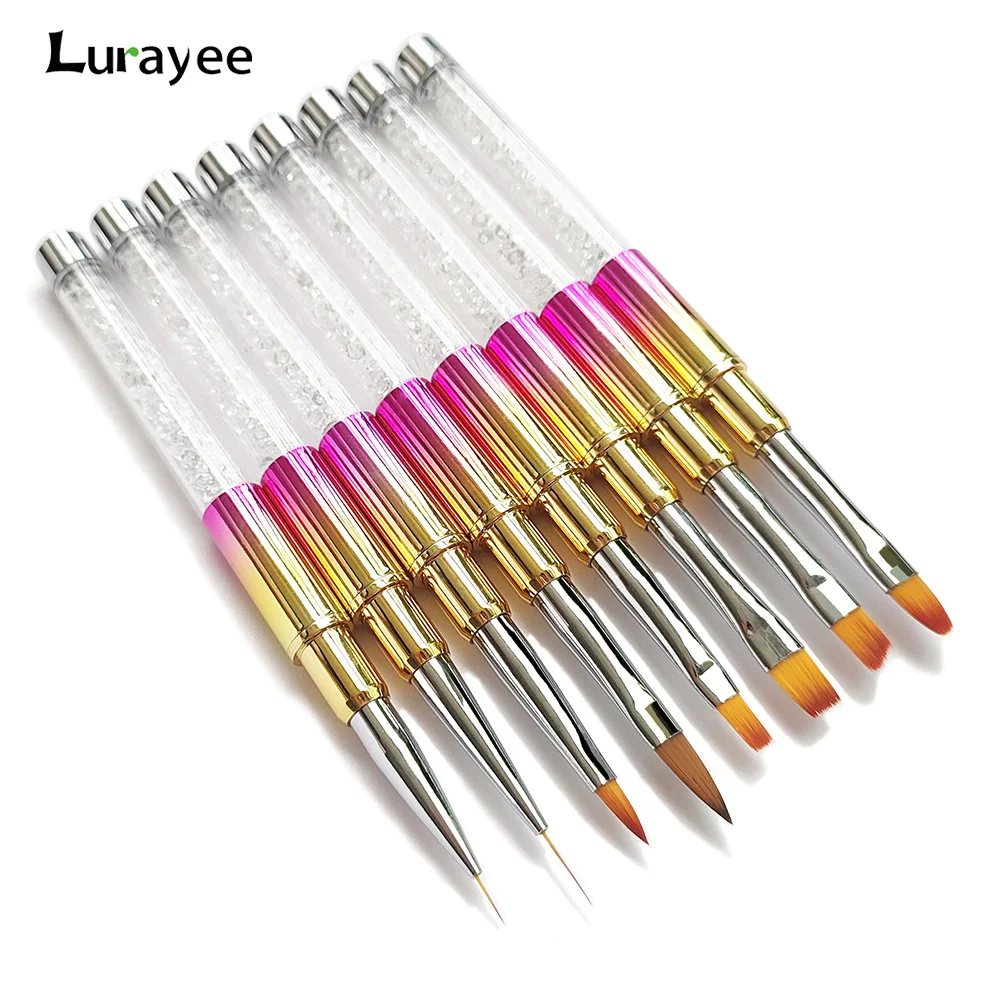 Profissional-acr-lico-Nail-Art-Brush-flor-pintura-forro-desenho-acr ...