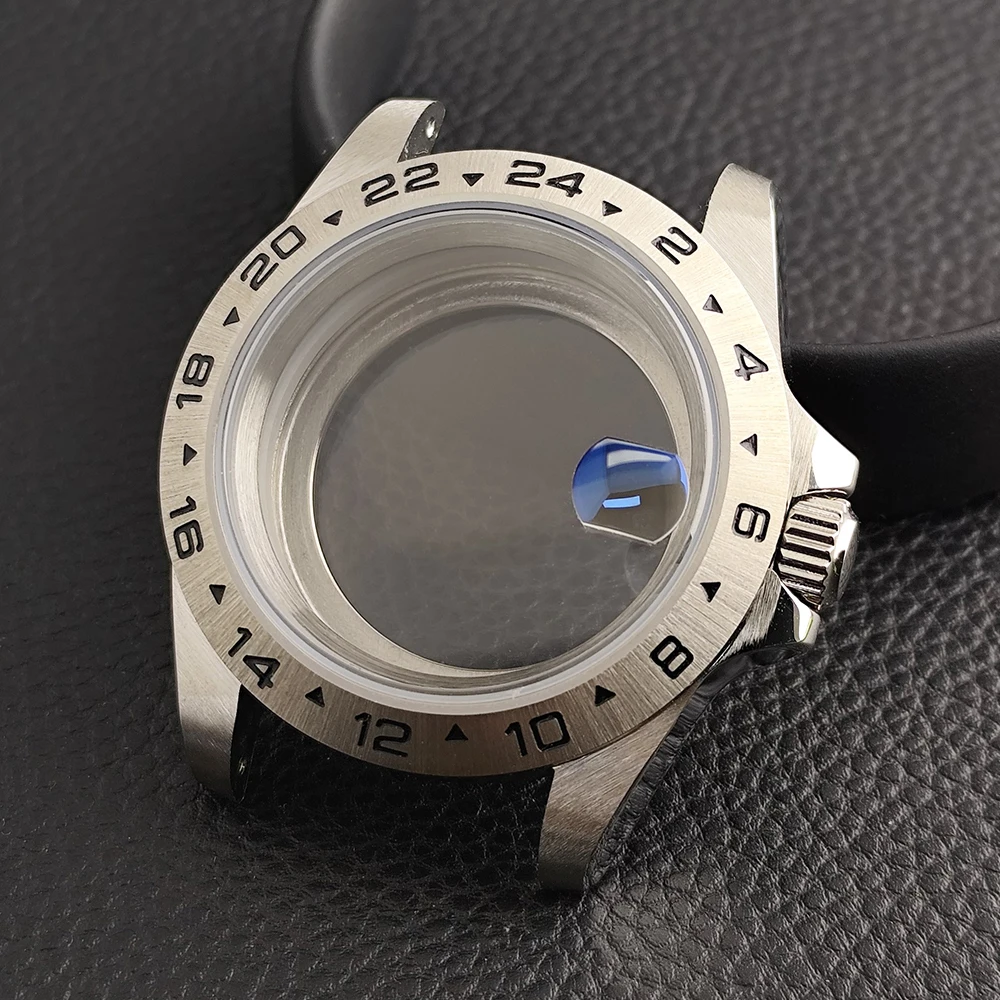 Silver 39.5mm watch men's silver FIT NH34 NH35 movement case sapphire ...
