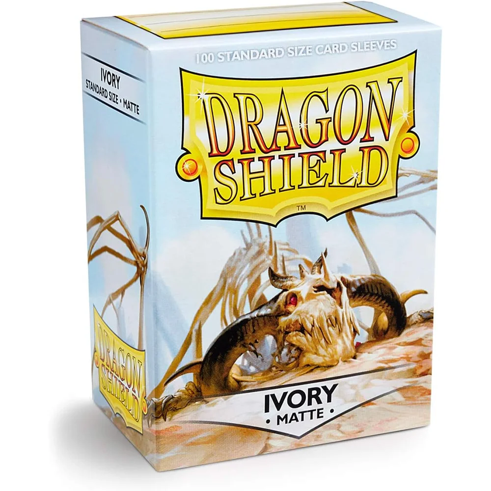 100ct Dragon Shield Matte Ivory MTG Standard Size Sleeves PKM Cards ...
