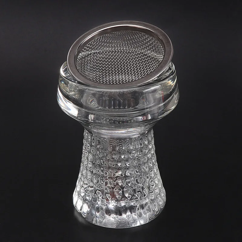 Transparent Hookah Glass Bowls Colorful Hookah Bowl with Wire Mesh ...