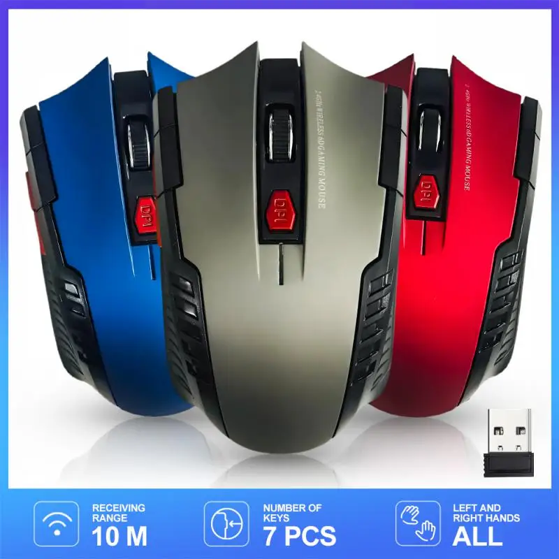 1600DPI-2-4GHz-Wireless-Gaming-Mouse-Optical-Mouse-Home-Office-6-Keys ...