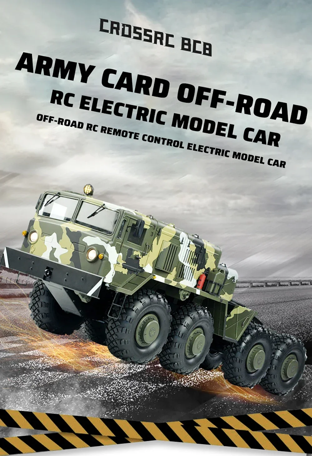 CROSSRC BC8 1/12 8x8 2,4 ГГц автомобильный комплект MAZ537 Hard Shell ...