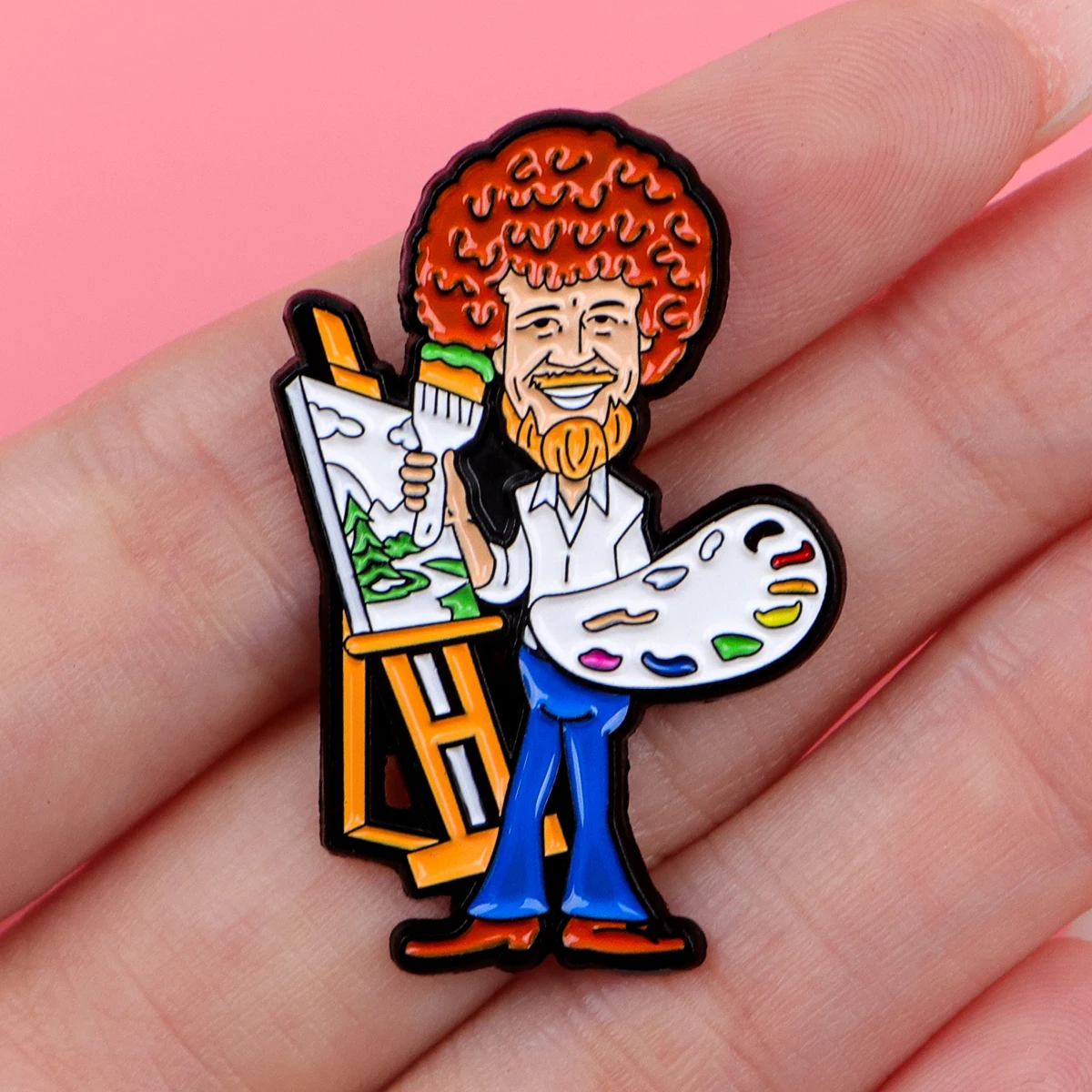 Painter Enamel Pins Funny Figure Brooches Badge Lapel Pin For Backpack ...