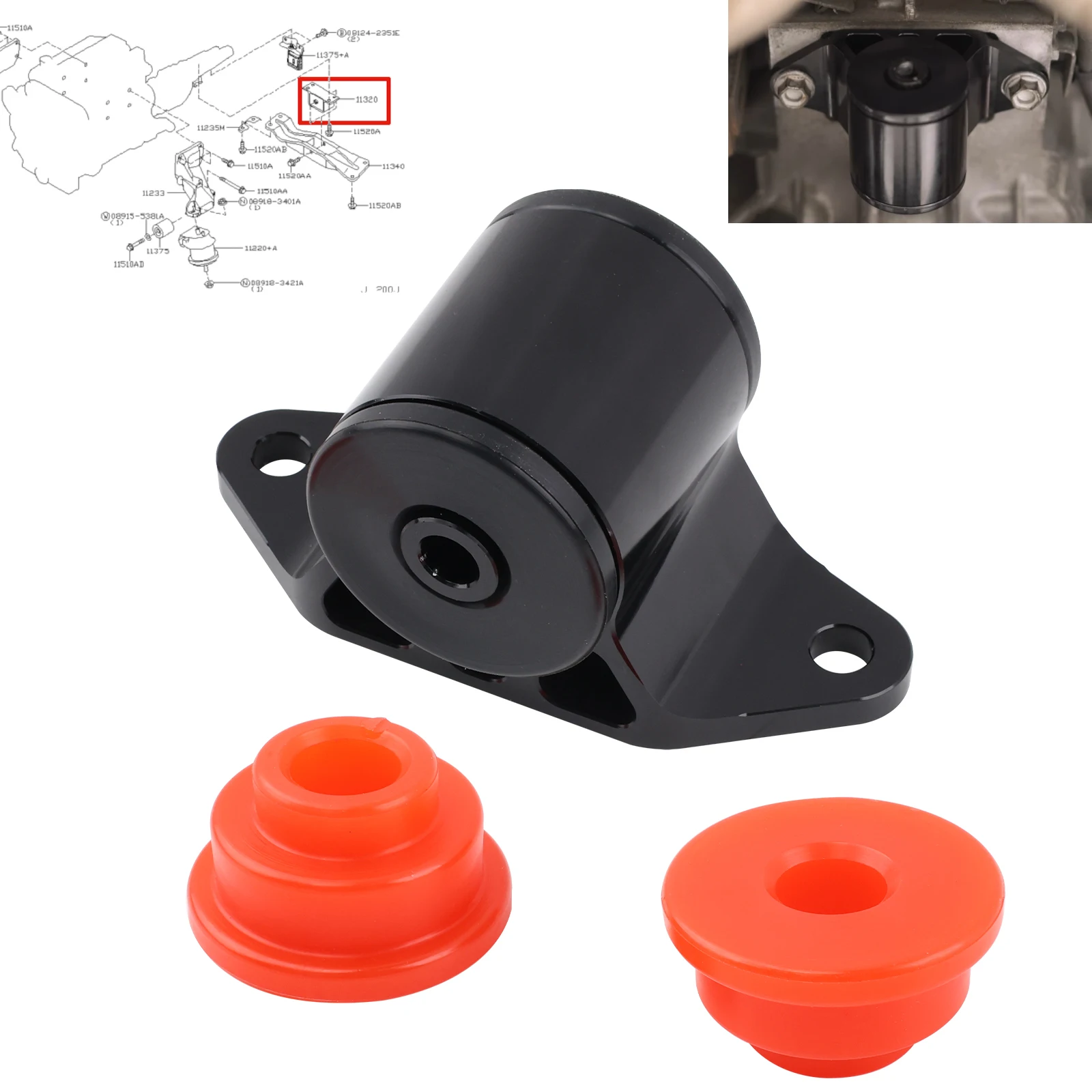 70ShA 80ShA Transmission Mount Polyurethane Performance For Nissan Z33 ...