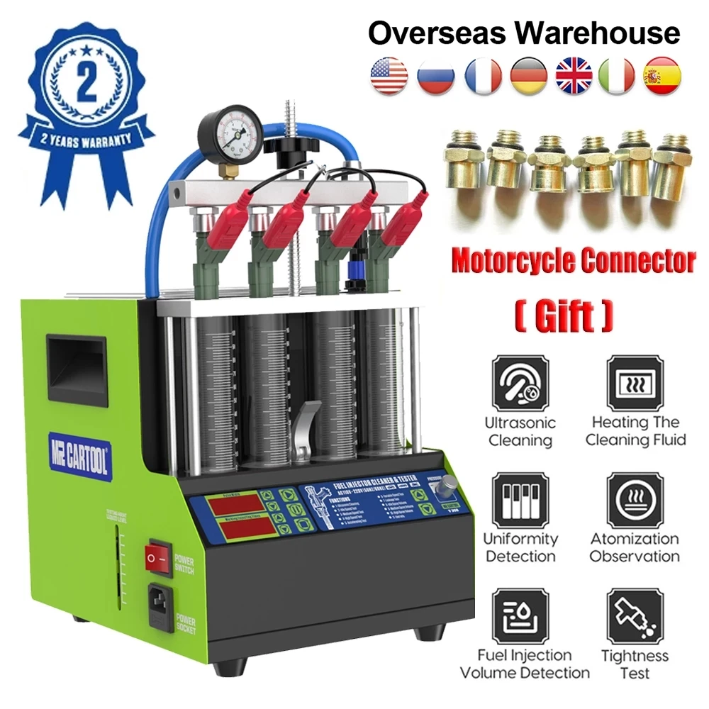 MRCARTOOL-V308-Car-Fuel-Injector-Heating-Cleaning-Tester-2in1-Machine ...