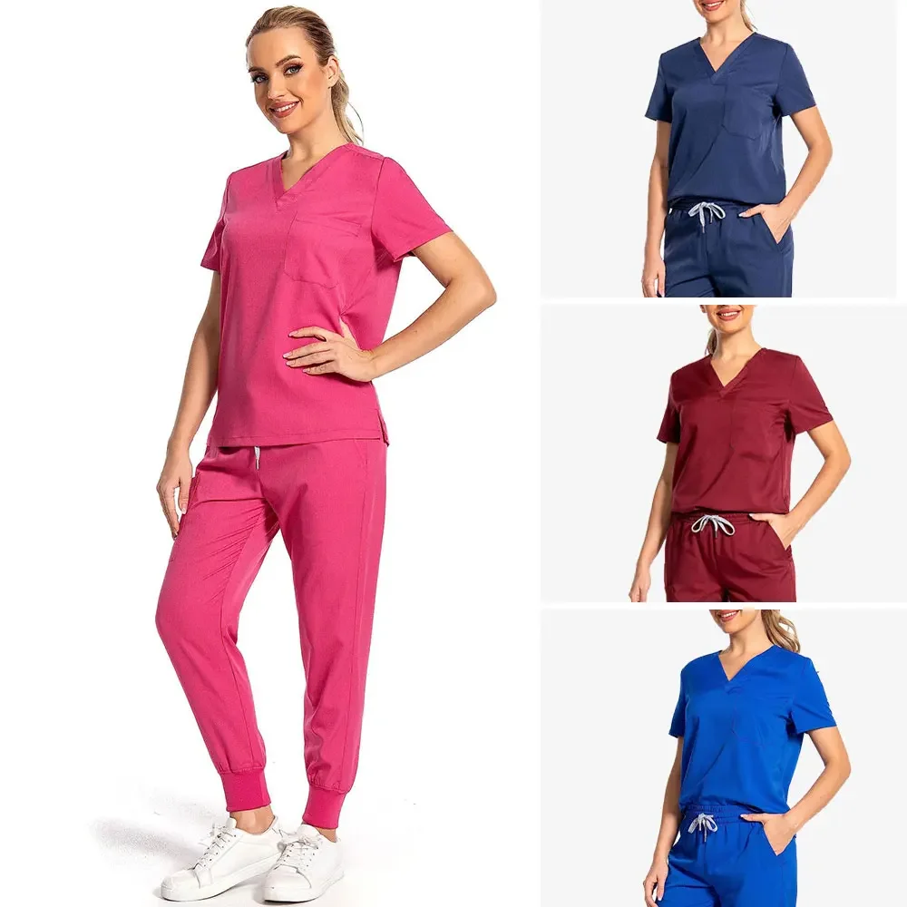 Women-Scrubs-Sets-Nurse-Accessories-Medical-Uniform-Slim-Fit-Hospital ...