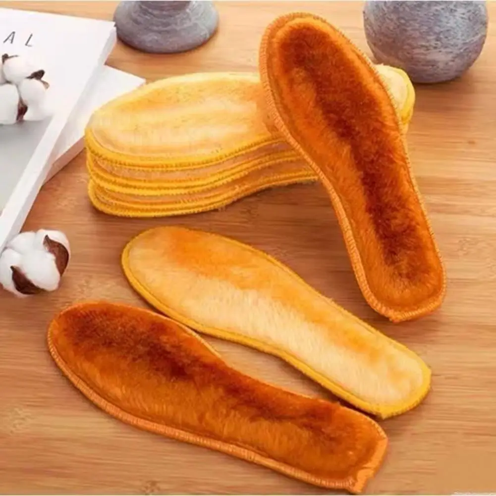 Shoe Insoles Faux Wool Soft Sweat-absorbing Women Men Keep Warm Shoe ...