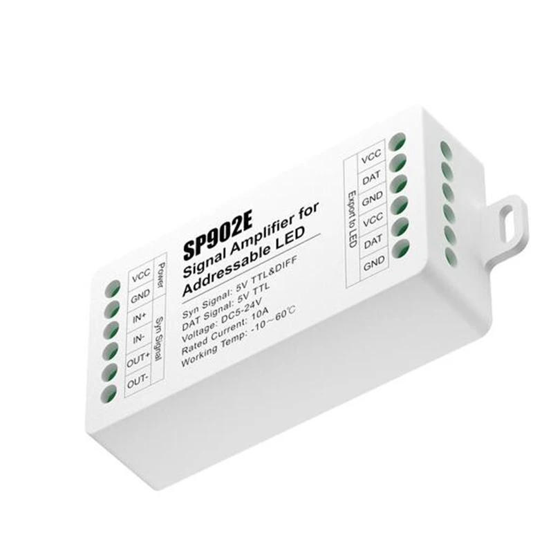 SP902E-SPI-Signal-Amplifier-Repeater-For-WS2812B-WS2811-RGB-Addressable ...