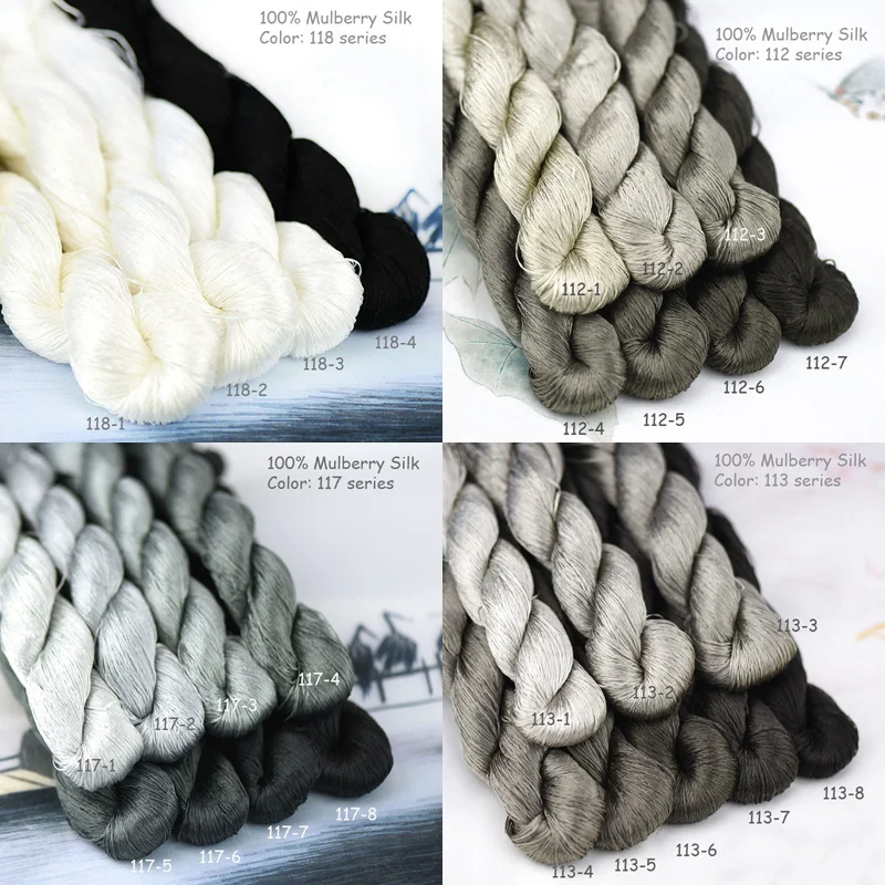 100-Mulberry-Silk-Embroidery-Thread-Floss-Yarn-Nm-16-2-Chinese-Su-Silk ...