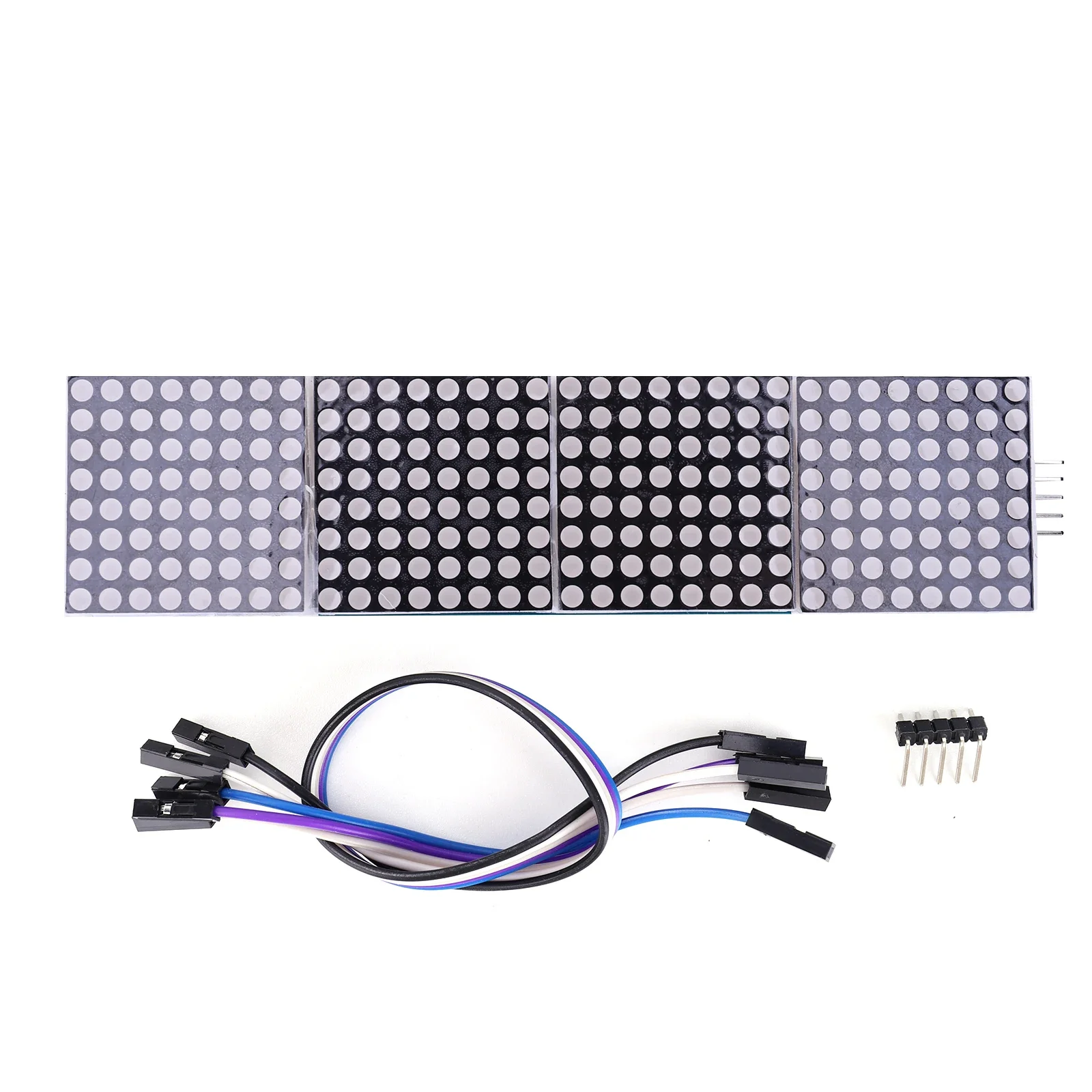 4 IN 1 Display Dot Matrix Module with 5Pin Wire MAX7219 Single-Chip ...