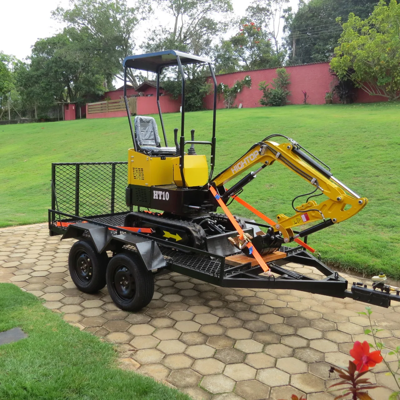 Mini excavadora con motor diésel, máquina de movimiento de tierra, 1 ...