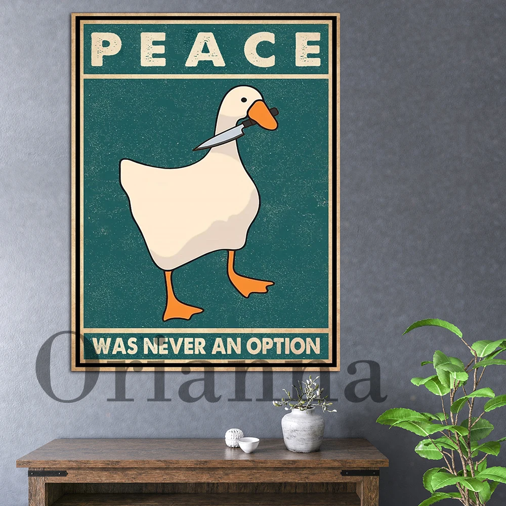 Peace Never Option Goose | Paintings Memes | Painting Memes Funny ...