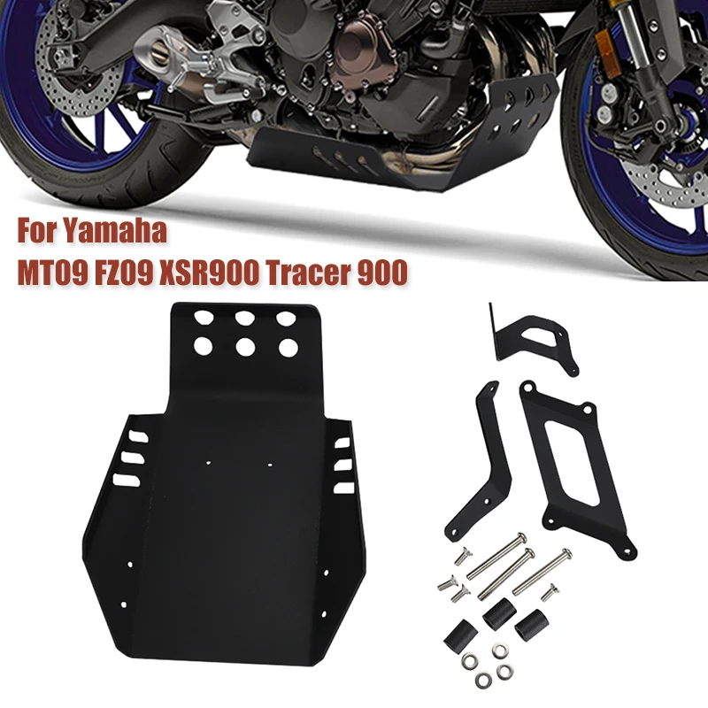 MT09-FZ09-Motorcycle-Engine-Base-Chassis-Protection-Cover-Skid-Plate ...