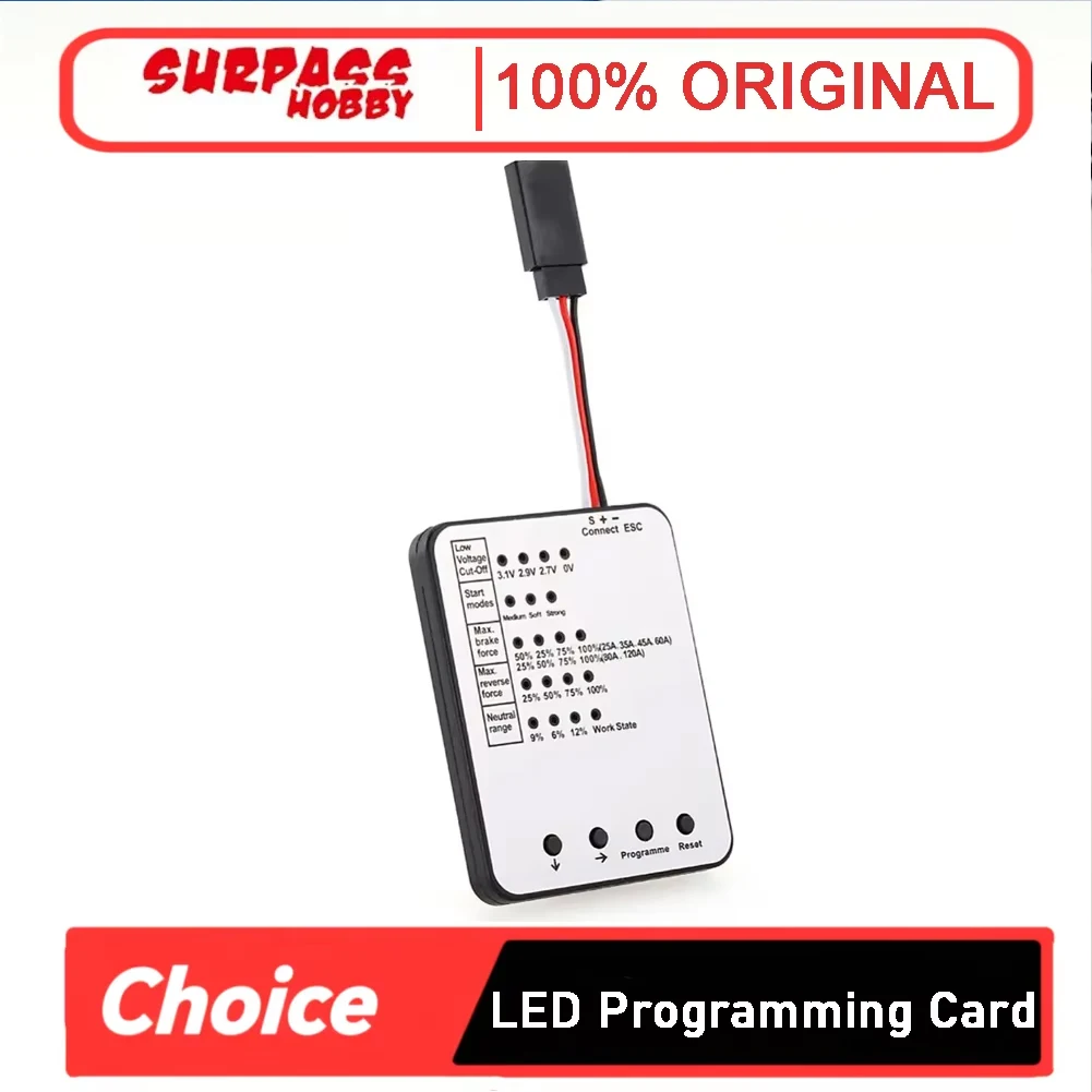 SURPASS HOBBY LED Programming Card for RC Car 25A/35A/45A/60A/80A/120A ...