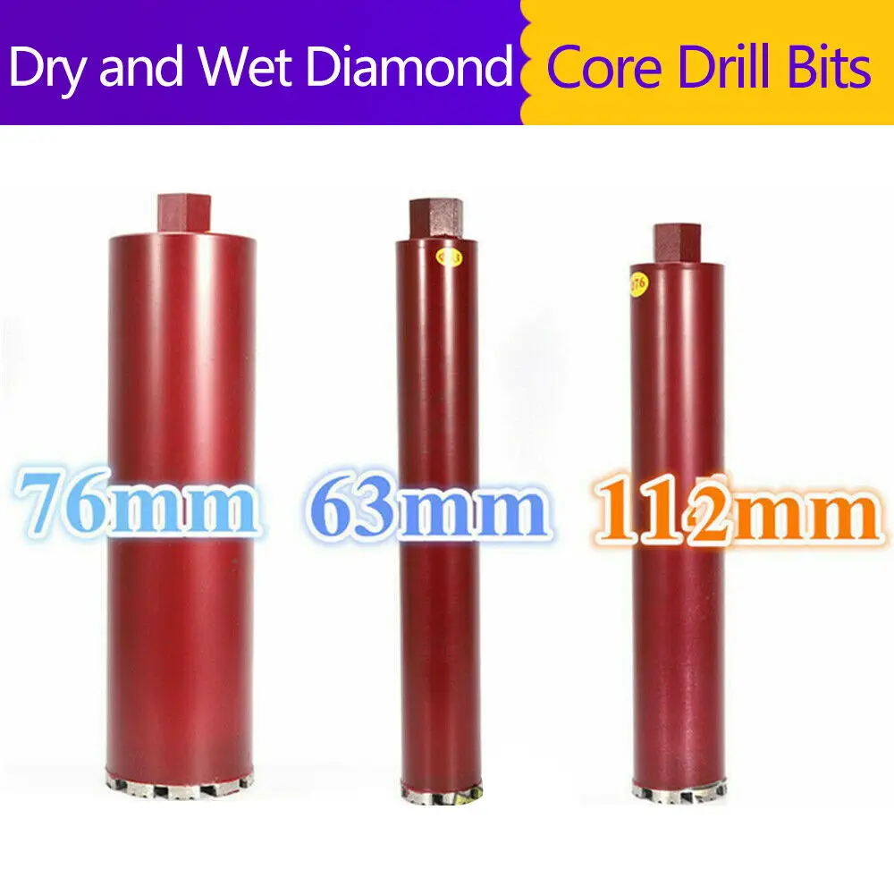 Diamond-Core-Drill-Bit-Dry-Wet-Concrete-Core-Bit-Drilling-Tool-63-76 ...