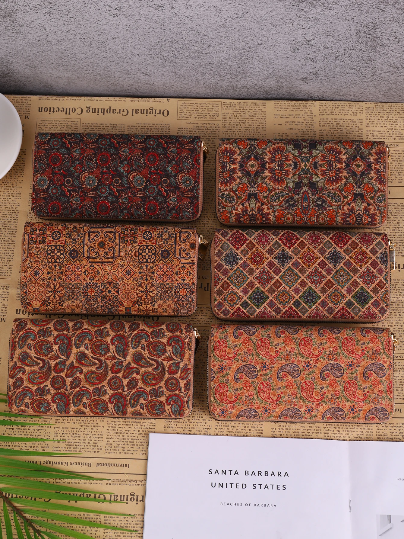 New-multi-functional-wood-grain-long-wallet-portable-geometric-multi ...