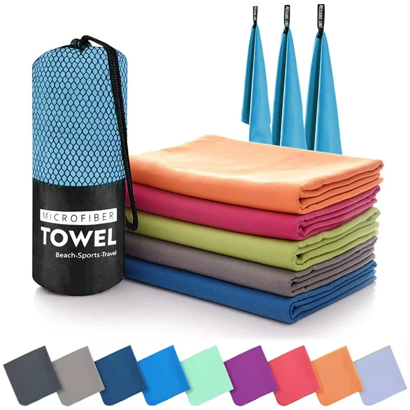 Travel Quick-Dry Sports Towel absorbent soft Microfiber Towel Running ...