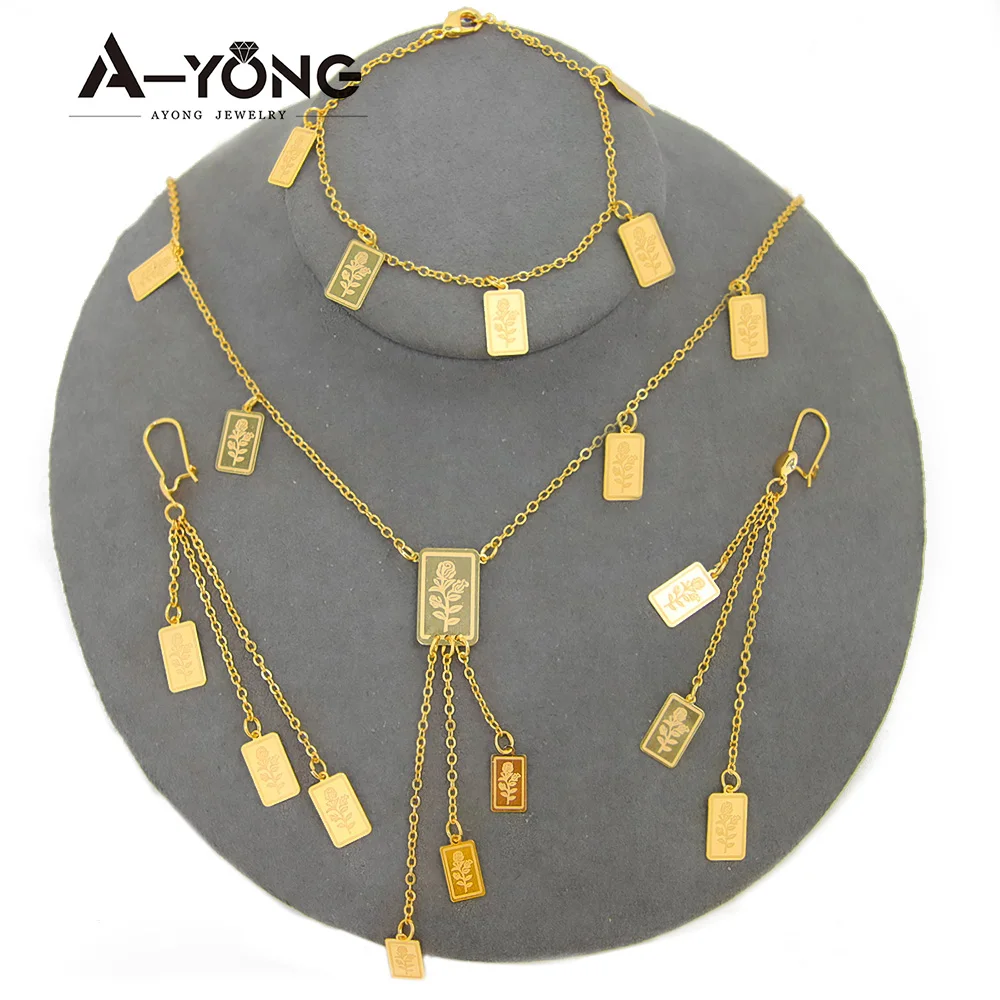 Arab-Wedding-Jewelry-Set-21k-Gold-Plated-Dubai-Middle-East-African ...