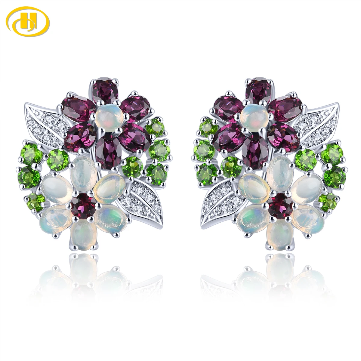 Natural-Rodolite-Garnet-Opal-Sterling-Silver-Earring-5-5-Carats-Genuine ...