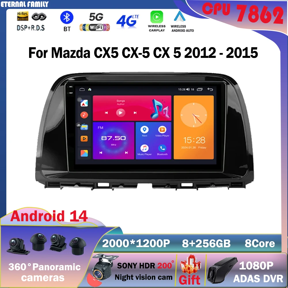 Android-14-Auto-For-Mazda-CX5-CX-5-CX-5-2012-2015-Car-Radio-Multimedia ...