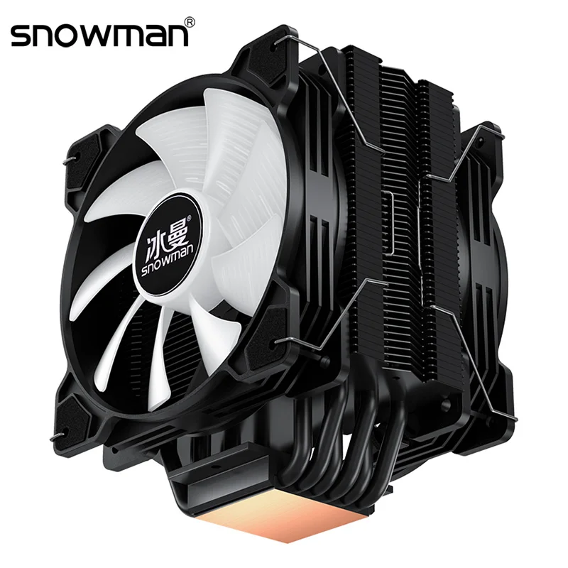 SNOWMAN 6 Heat Pipes CPU Cooler 120mm 4 Pin PWM ARGB CPU Cooling Fan ...
