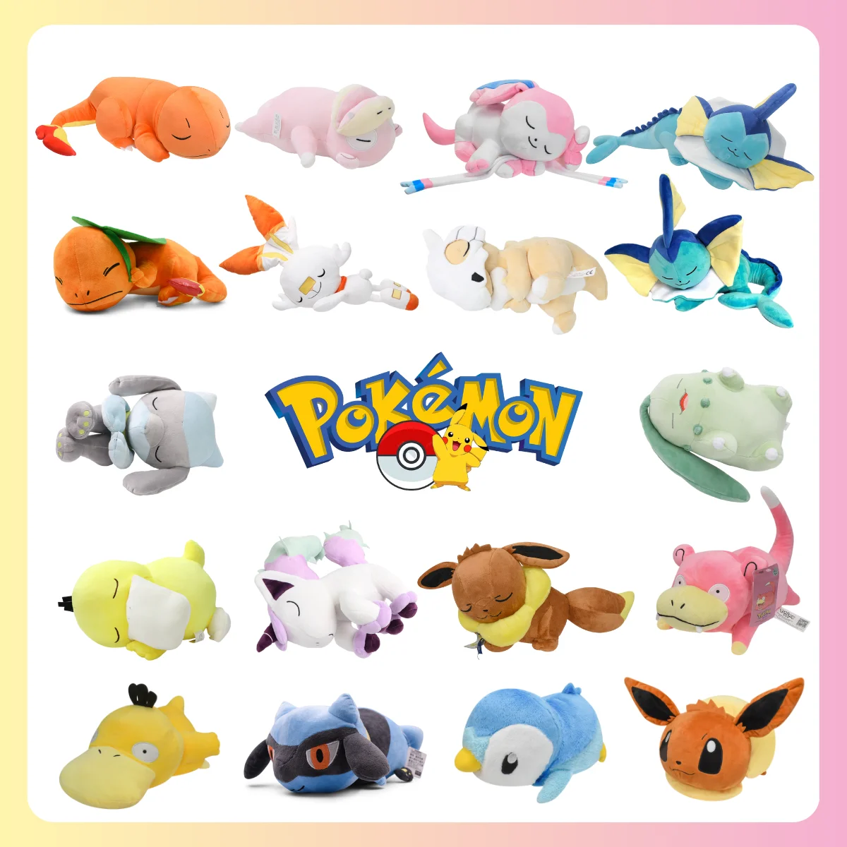 Pokemon-Plush-Sleep-Pillows-Dolls-Charmander-Psyduck-Vaporeon-Slowpoke ...