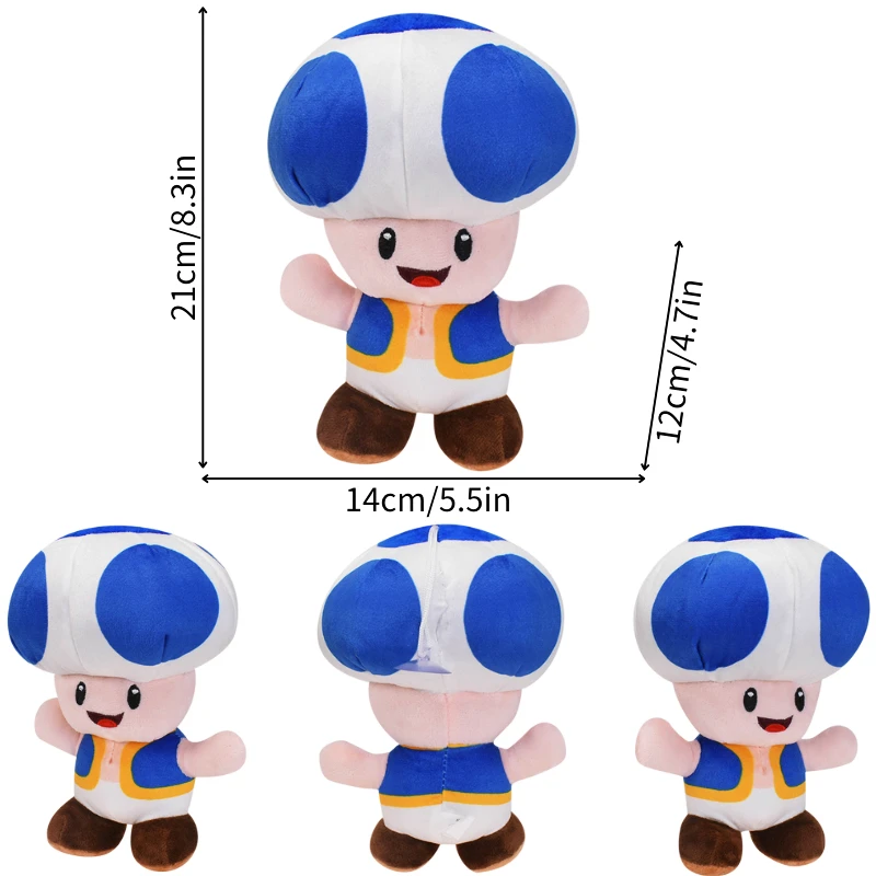 Kawaii Mario Luiji Goomba Kamek Yoshi Soft Plush Toys Cute Toad ...