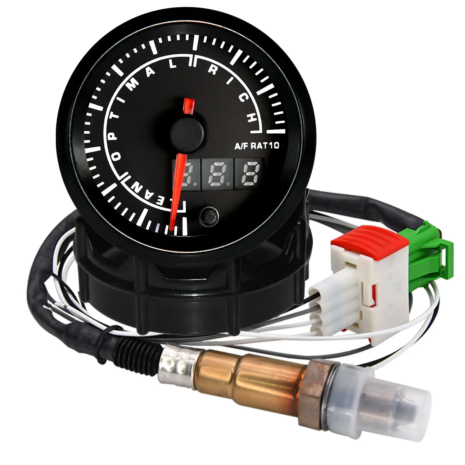 A-52mm-Narrowband-Air-Fuel-Ratio-Gauge-Kit-7-Colors-LED-Digital-AFR ...