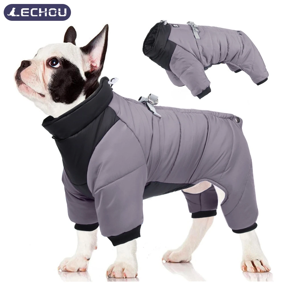 Winter Dog Clothes Thicken Warm Puppy Jacket French Bulldog Waterproof ...