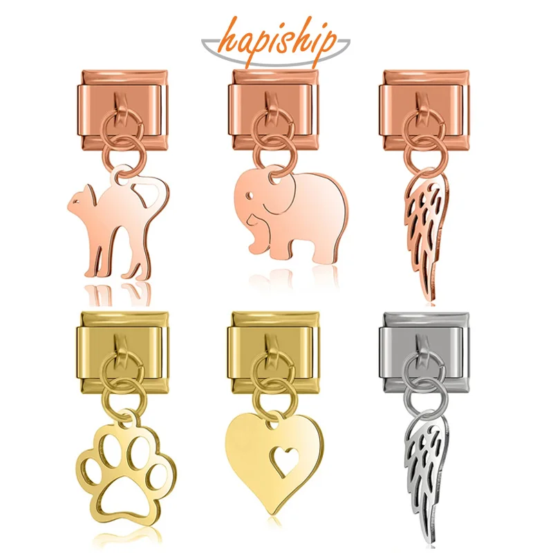 Hapiship New Original Daisy Elephant Wing Cat Heart Love Claws Charm ...