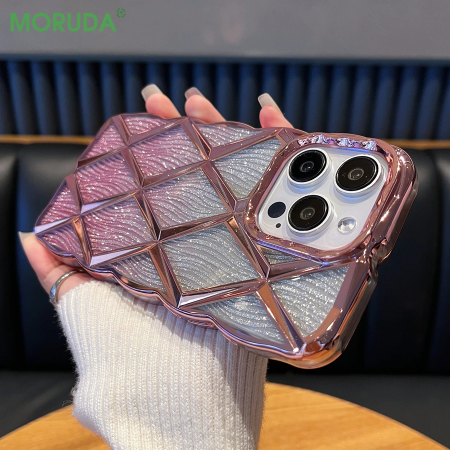 3D-Rhombic-Grid-for-Water-Ripple-Gradient-Glitter-Case-for-iPhone-15 ...