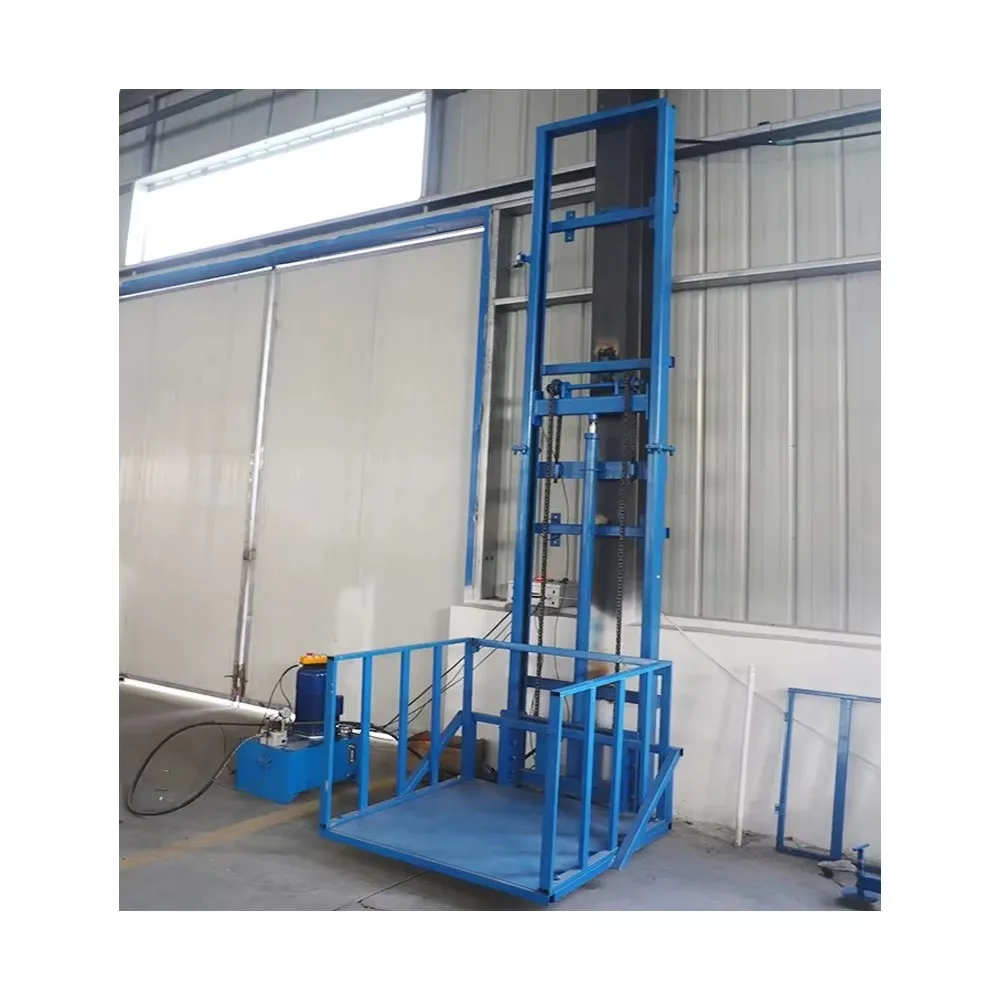 1Ton Hydraulic Cargo Lift 2-10m Wall Mounted Electric Vertical ...