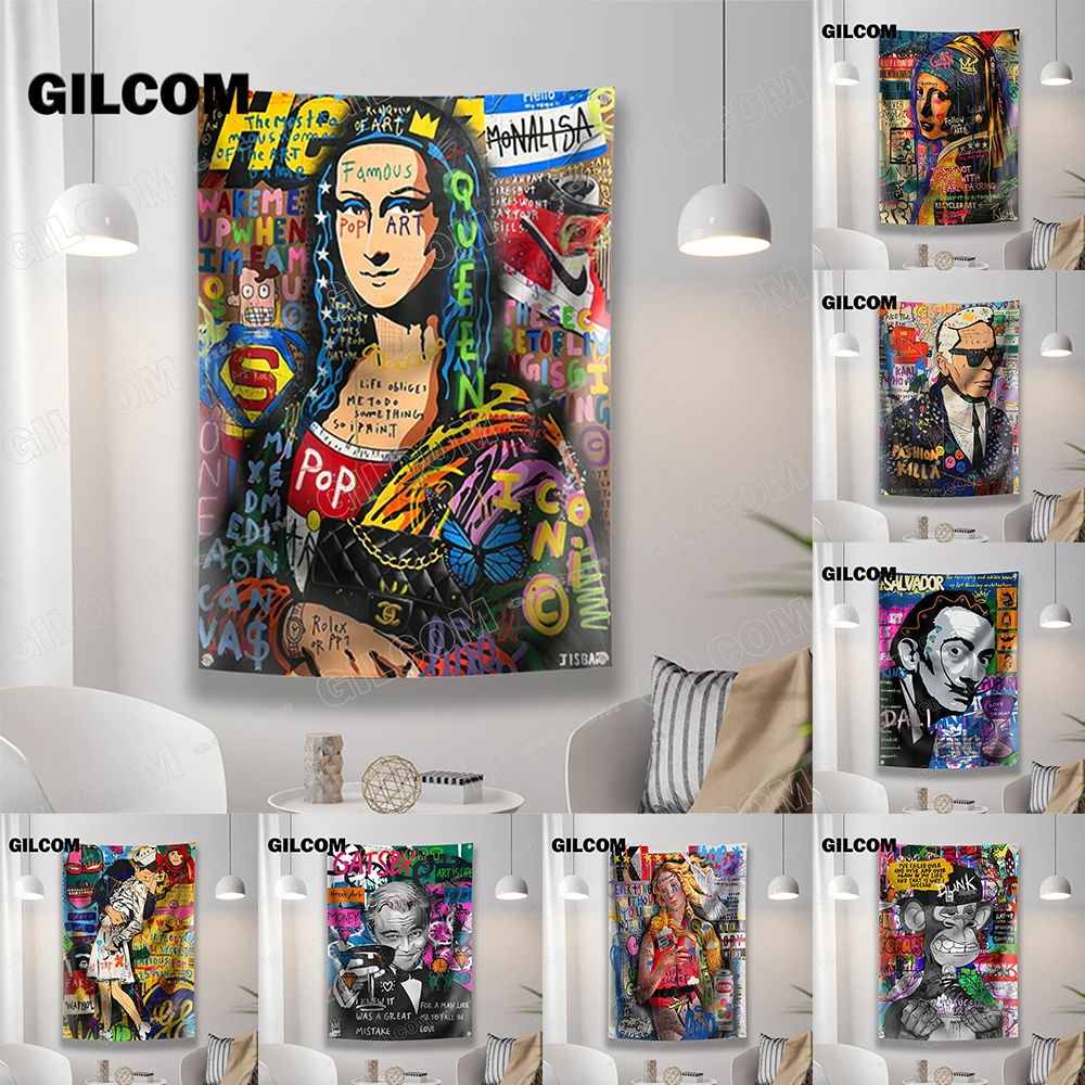 Graffiti-Flag-Famous-Character-Portrait-Poster-Funny-Street-Art ...