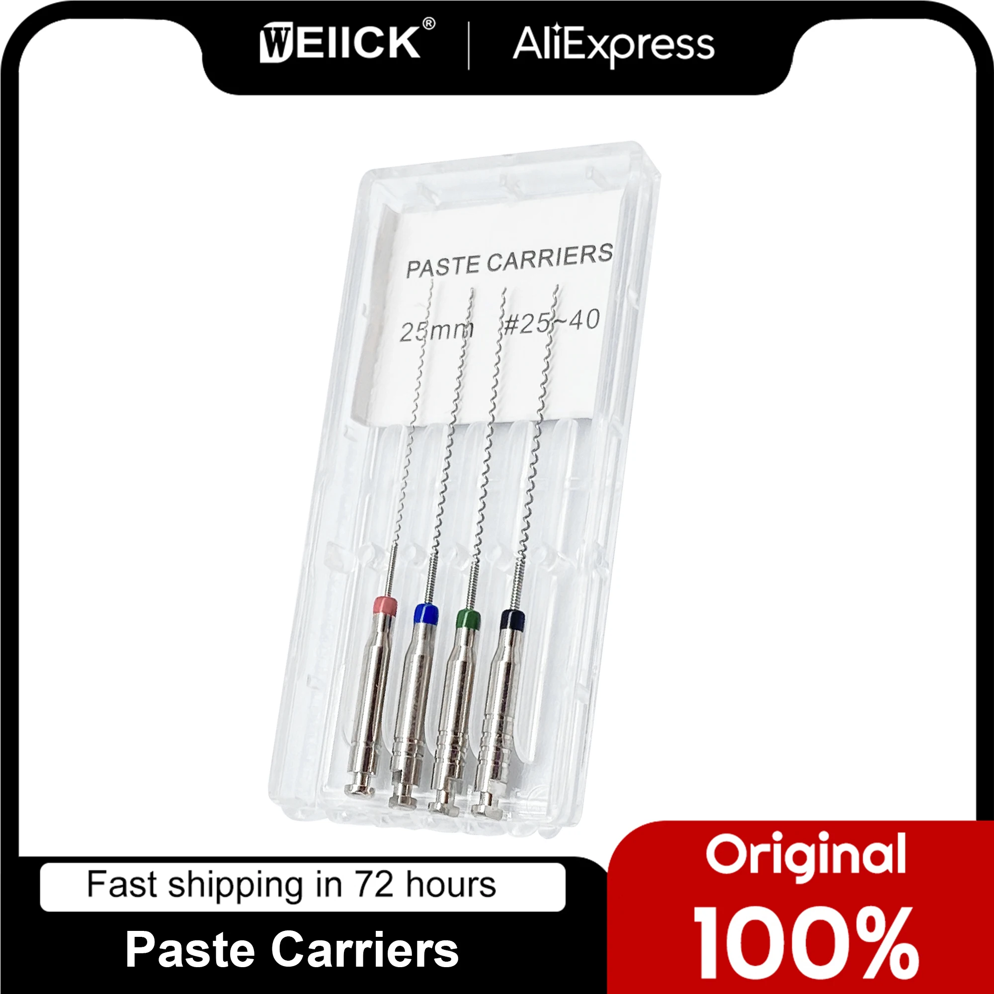 Dental 4pcs/box Dentistry Paste Carriers Endodontic Reamers Drill Burs ...